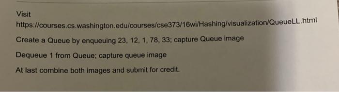 Solved Queue Operation | Chegg.com