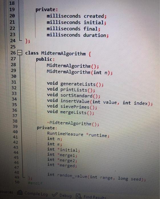 Solved (1) Using the Midterm Algorithm code that is a | Chegg.com