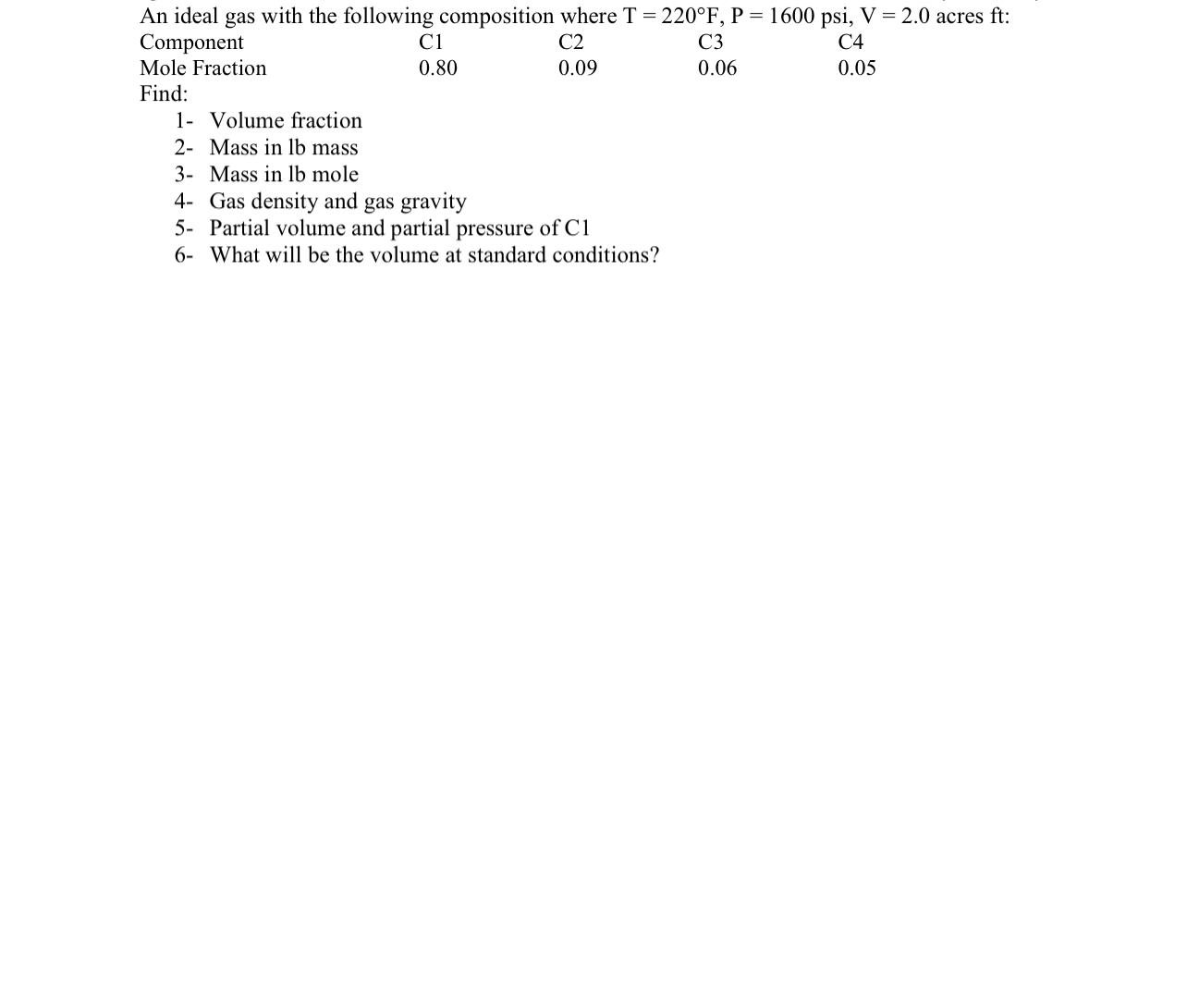 Solved An ideal gas with the following composition where | Chegg.com