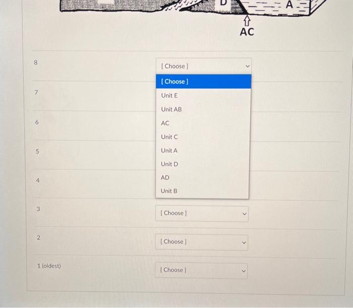 Solved Put the layers in order from Oldest to Youngest. | Chegg.com