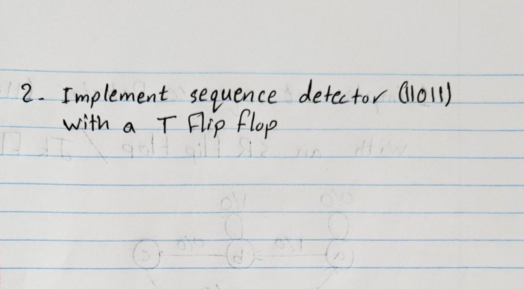 Solved 1 implement sequence Detector (110) with an SR flip | Chegg.com Solved 1 implement sequence Detector (110) with an SR flip | Chegg.com