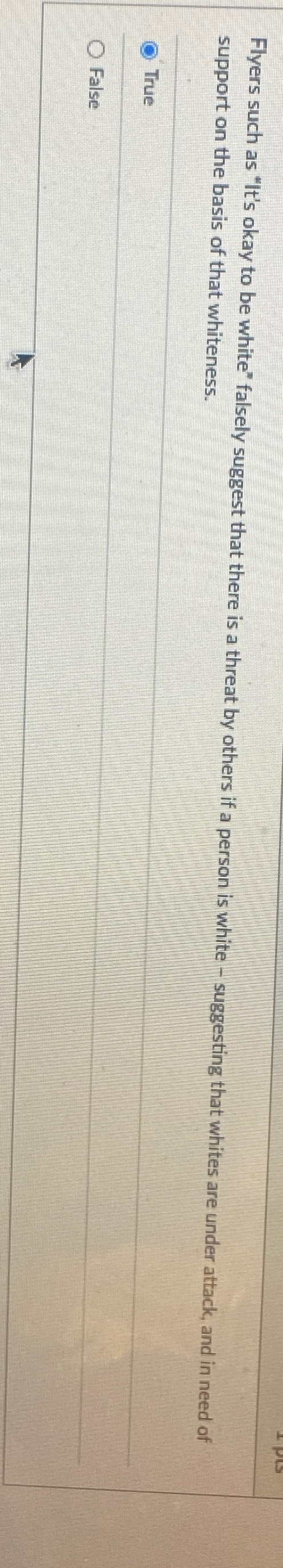 Solved Flyers such as "It's okay to be white" falsely | Chegg.com