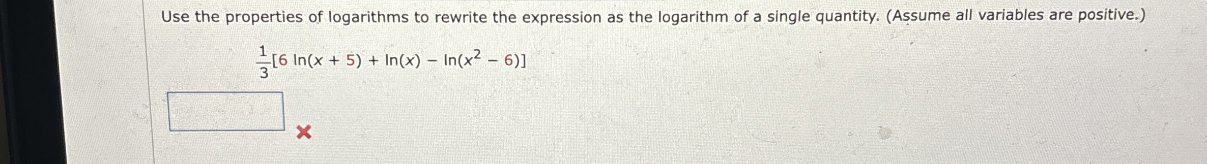 Solved Use the properties of logarithms to rewrite the | Chegg.com