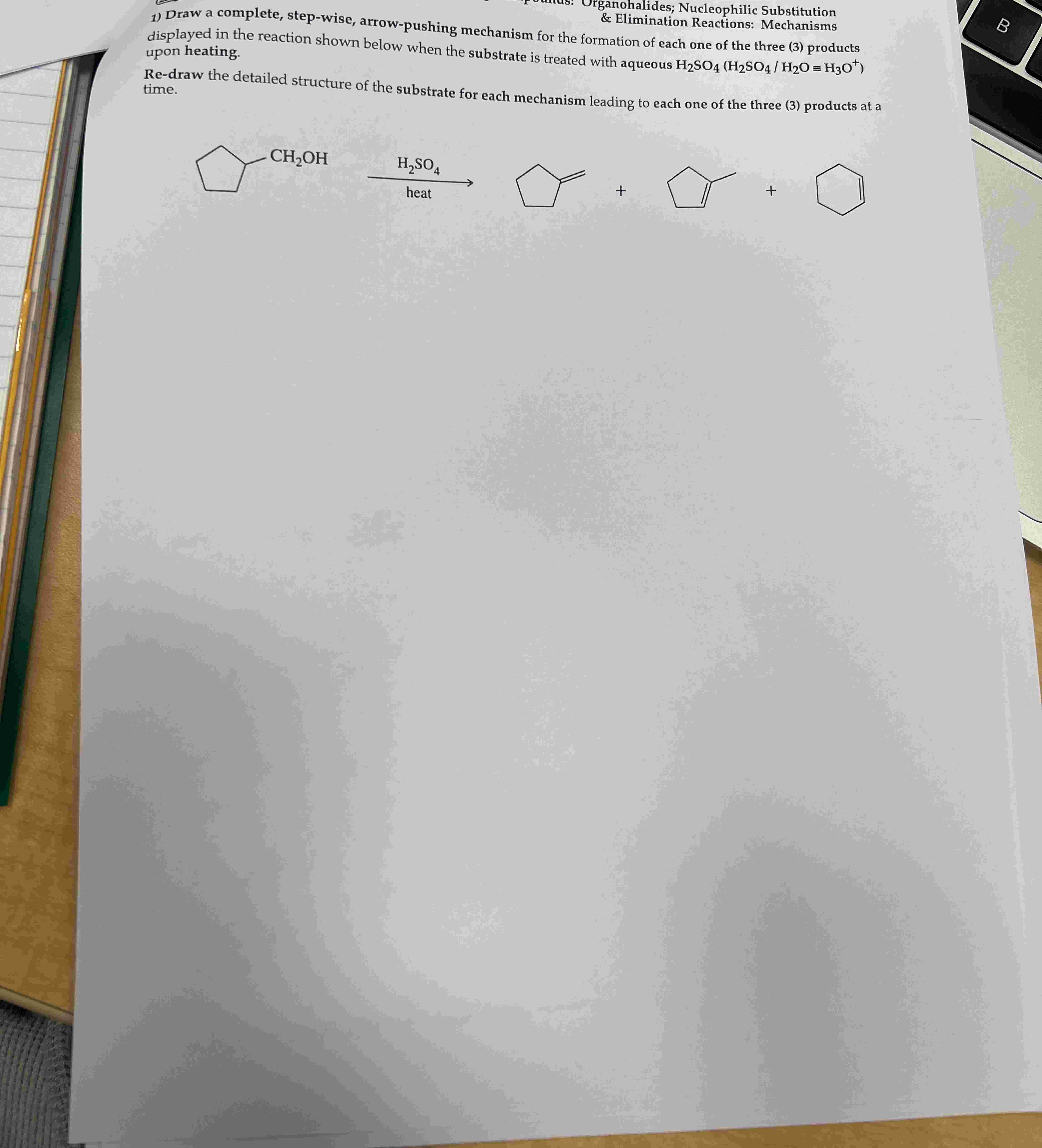 Solved Draw a complete, step-wise, arrow-pushing mechanism | Chegg.com