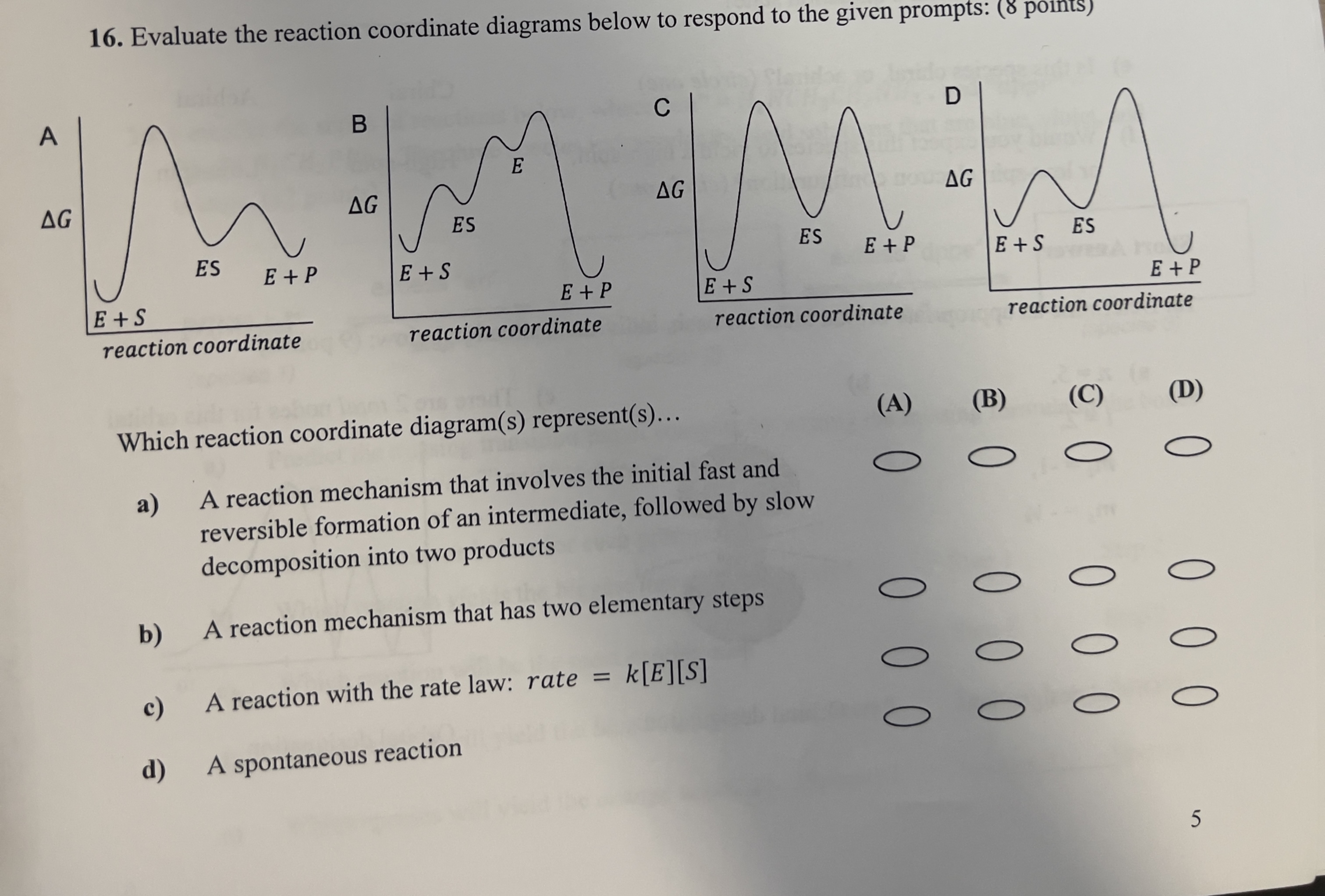 Solved Evaluate the reaction coordinate diagrams below to | Chegg.com