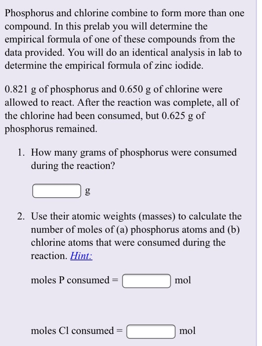Solved Phosphorus and chlorine combine to form more than one | Chegg.com