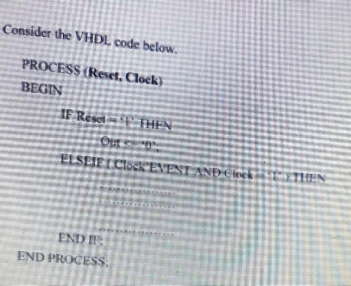 Solved Q1- What is the function of (Reset , Clock) in the | Chegg.com