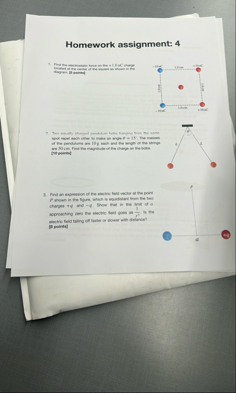 Solved Homework assignment: 4Find the electrostatic force on | Chegg.com