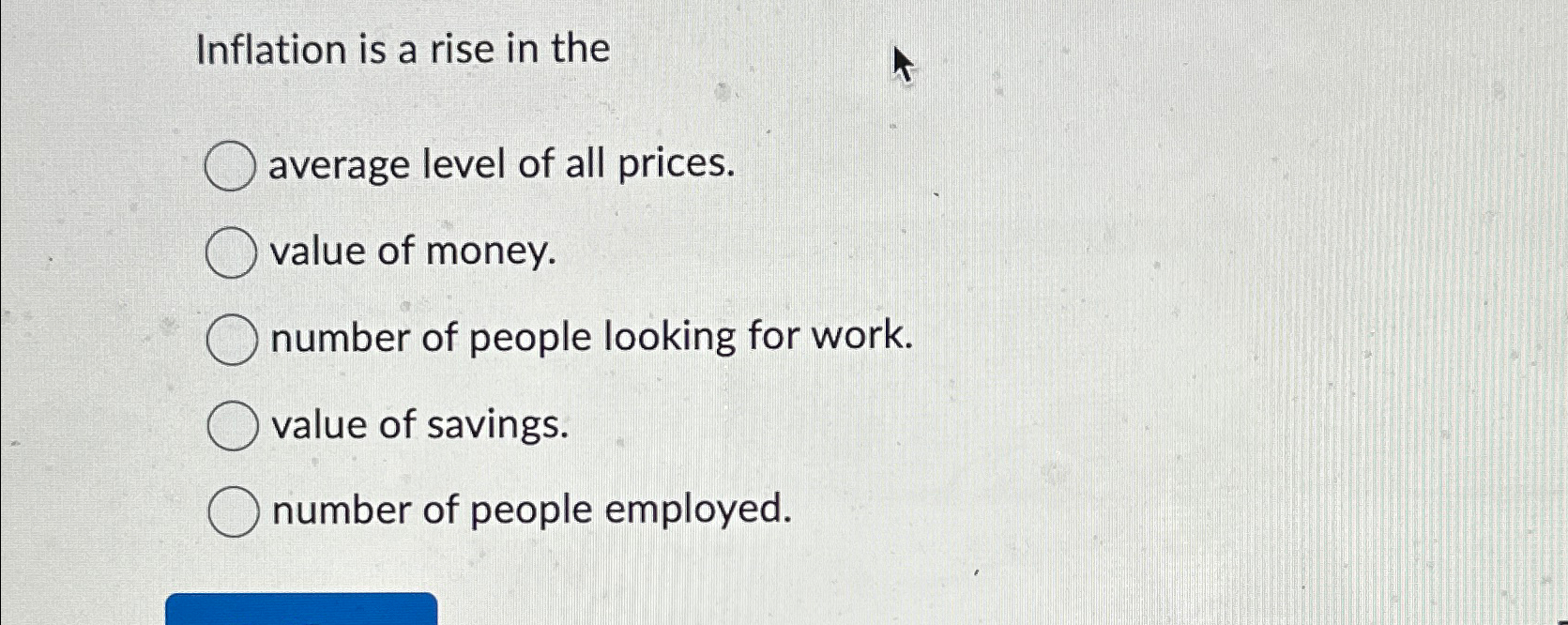 Solved Inflation is a rise in theaverage level of all | Chegg.com