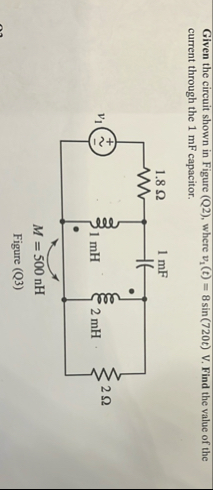 Solved Given the circuit shown in Figure (Q2), ﻿where | Chegg.com