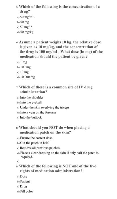 Solved 24. Injections into skin or muscle require a) a | Chegg.com