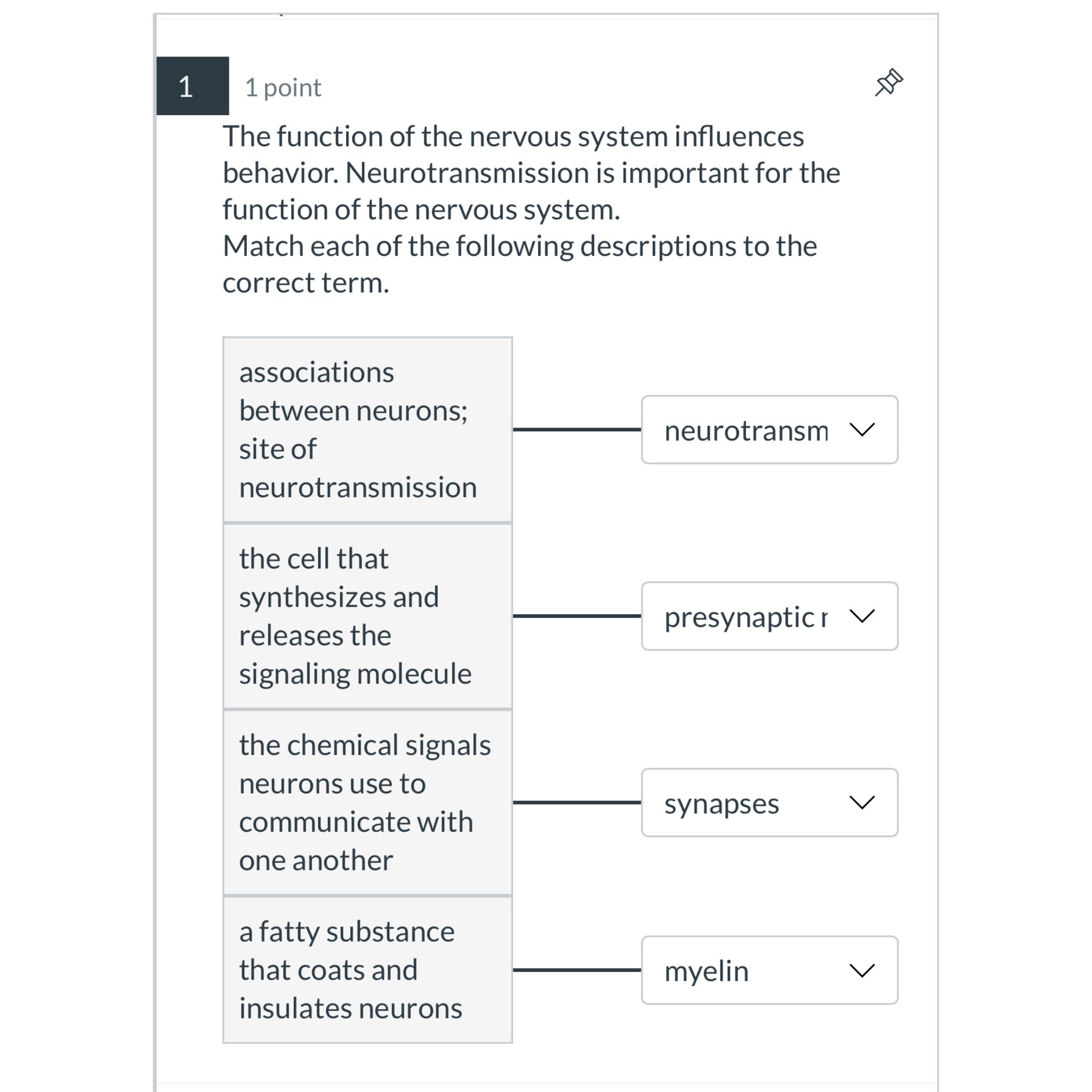 Solved 11 ﻿pointThe function of the nervous system | Chegg.com