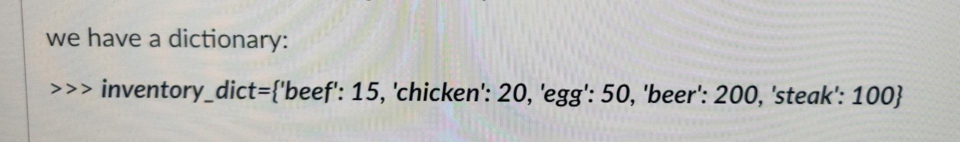 Solved Write Python codes to print out the products and | Chegg.com