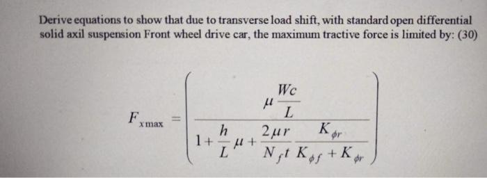 Solved Derive equations to show that due to transverse load | Chegg.com