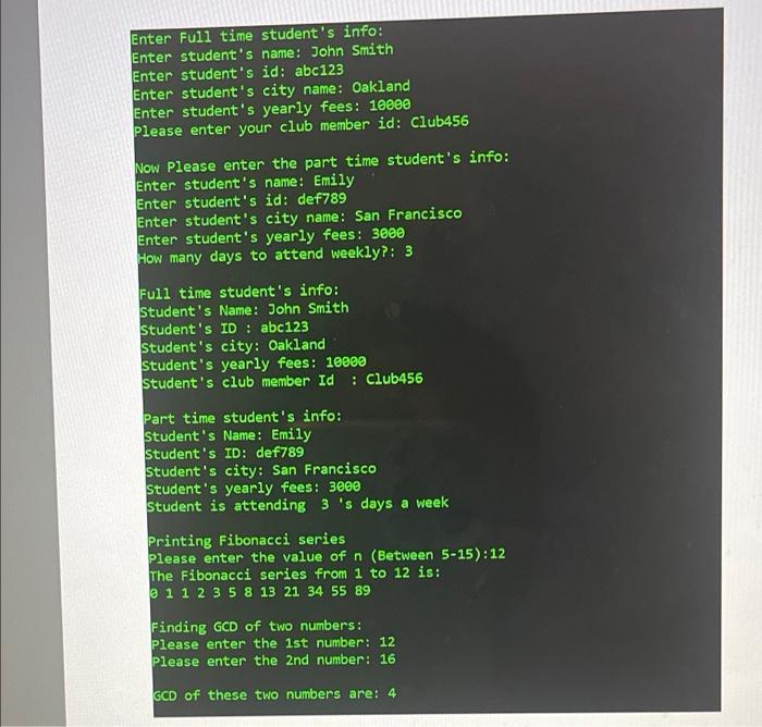 Solved Subtask 1: This program implements inheritance. | Chegg.com