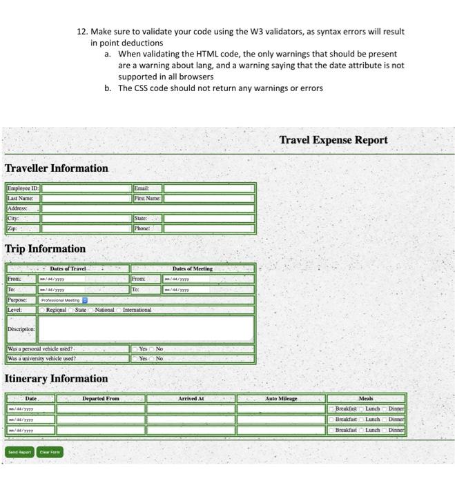 Solved Jsing Html And Css Recreate The Webpage Shown On The