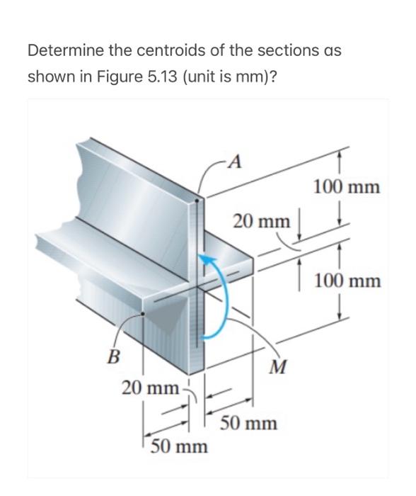 Solved Determine the centroids of the sections as shown in | Chegg.com