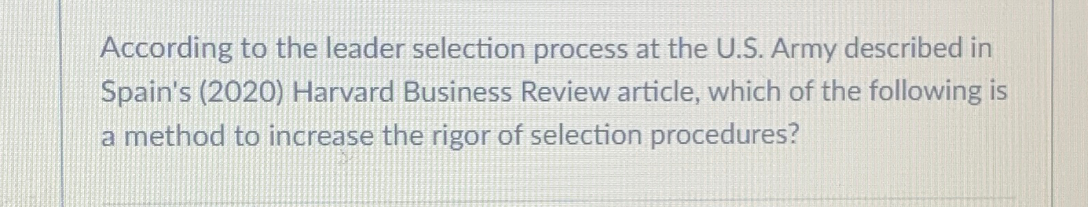 Solved According to the leader selection process at the U.S. | Chegg.com