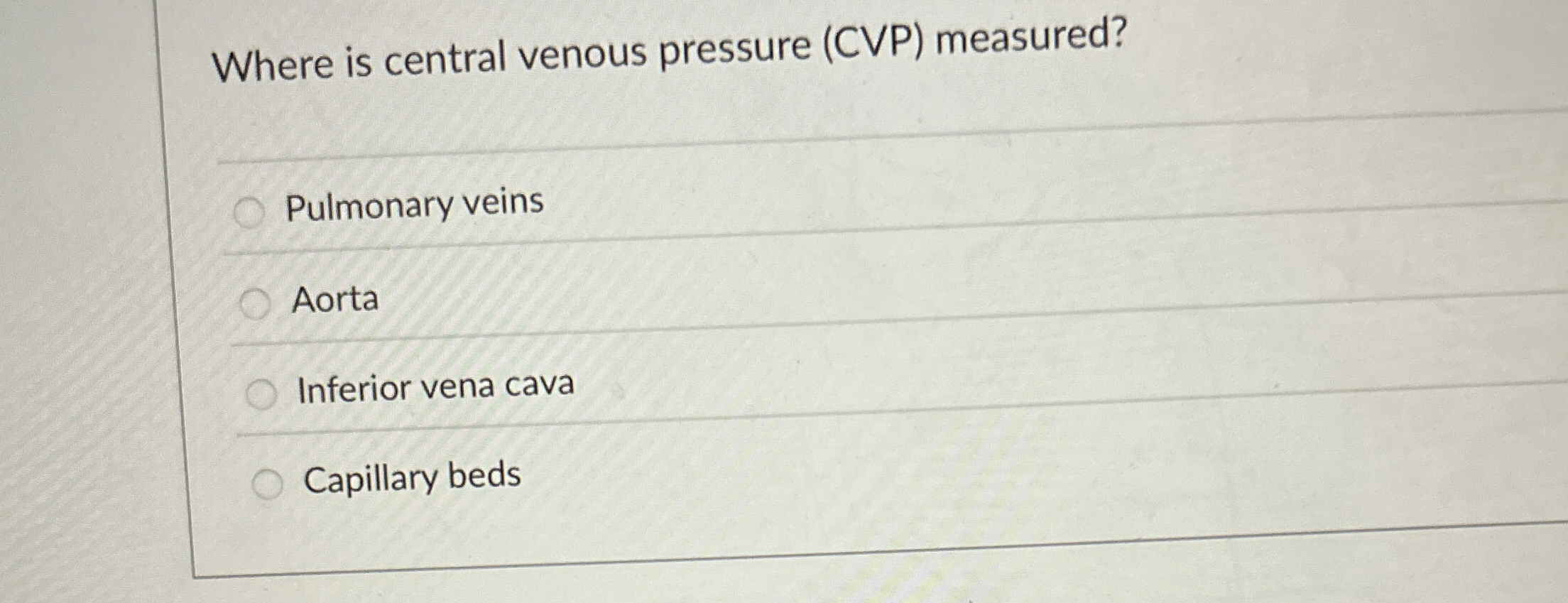 Solved Where is central venous pressure (CVP) | Chegg.com