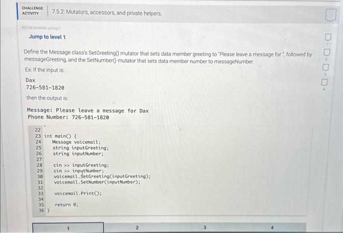 Solved then the output is: Message: Please leave a message | Chegg.com