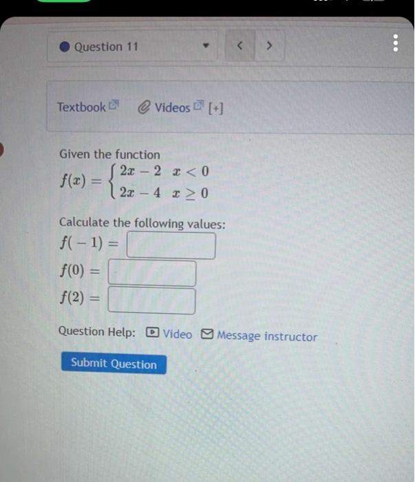 Solved Given the function f(x)={2x−22x−4x