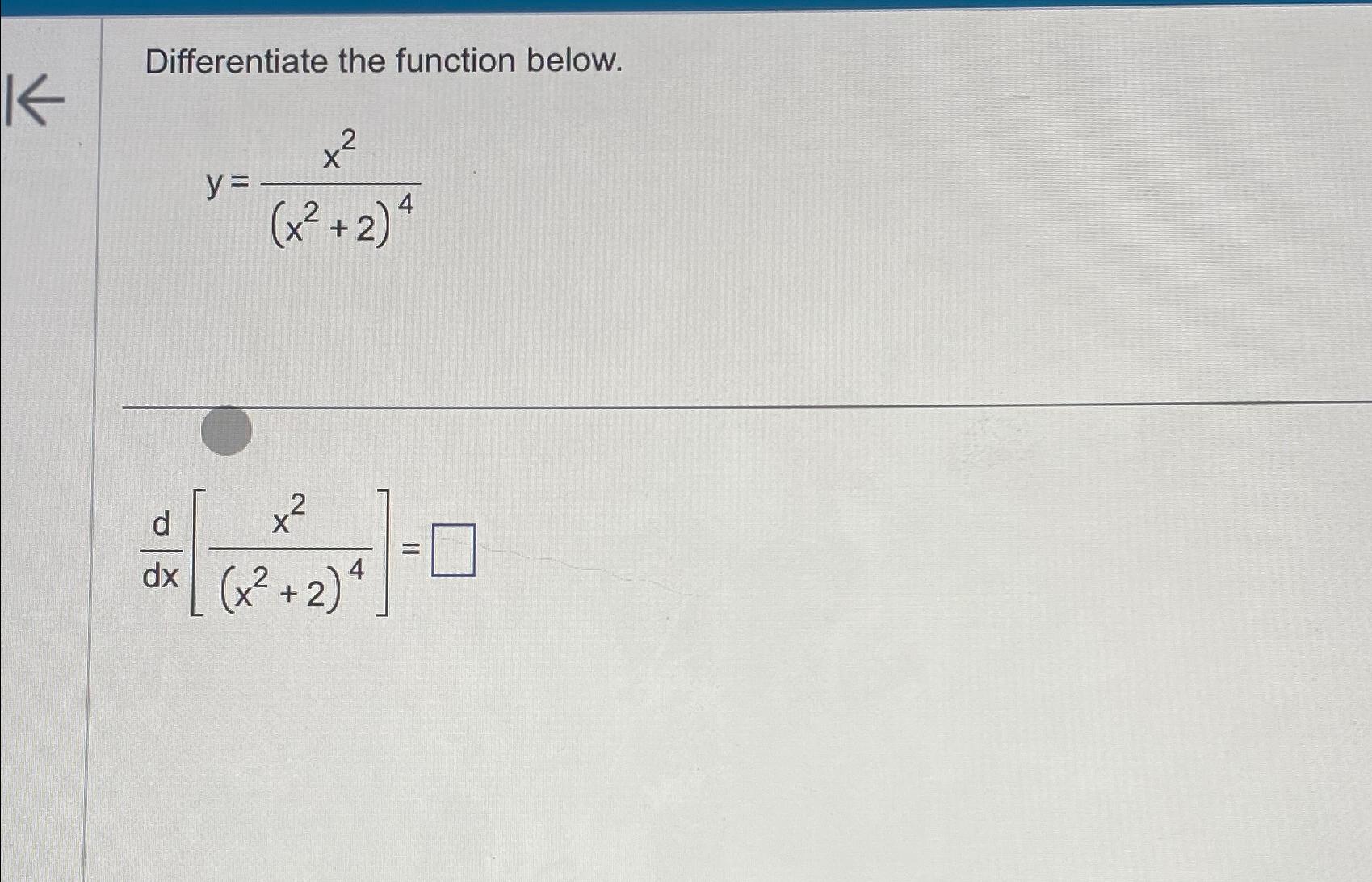 Solved Differentiate the function | Chegg.com