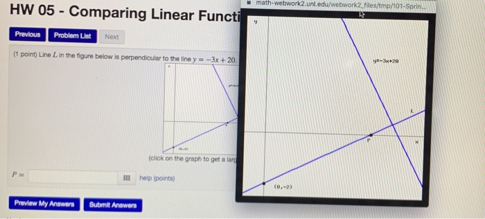 Solved math-webwork2.unl.edu/webwork2_files/tmp/101-Sprin HW | Chegg.com