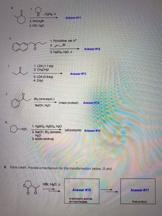 Solved A. Complete the following reactions. (40 pts) | Chegg.com