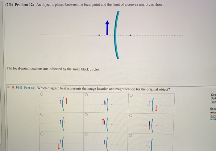 Solved (7%) Problem 12: An object is placed between the | Chegg.com