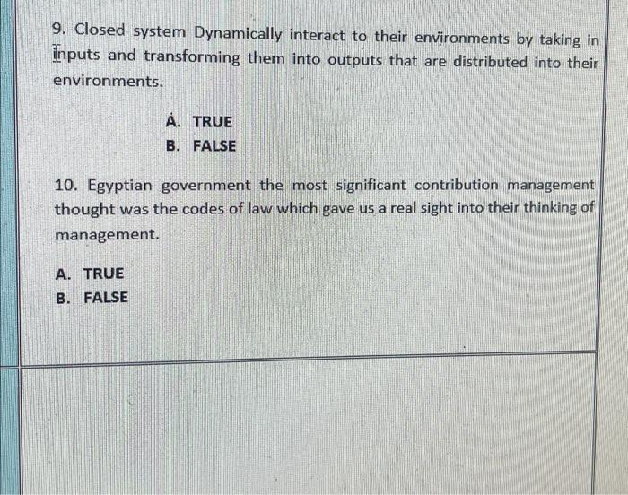 Solved 9. Closed system Dynamically interact to their | Chegg.com