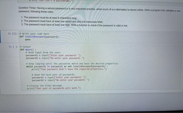 Solved In Python 1 Write A Function That Returns True If A 8206