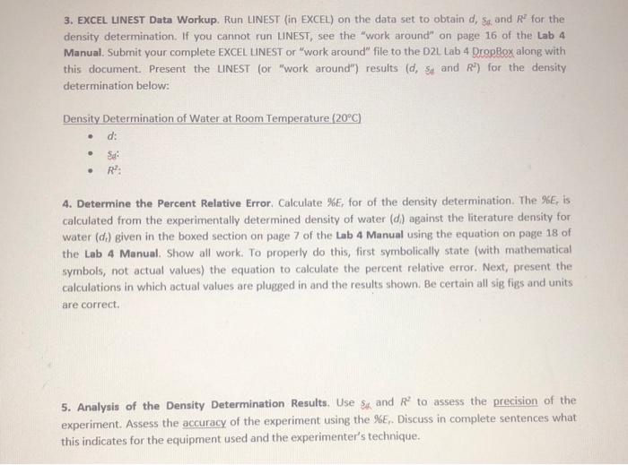 1. Density Determination Raw Data Table Lab 4.1 | Chegg.com