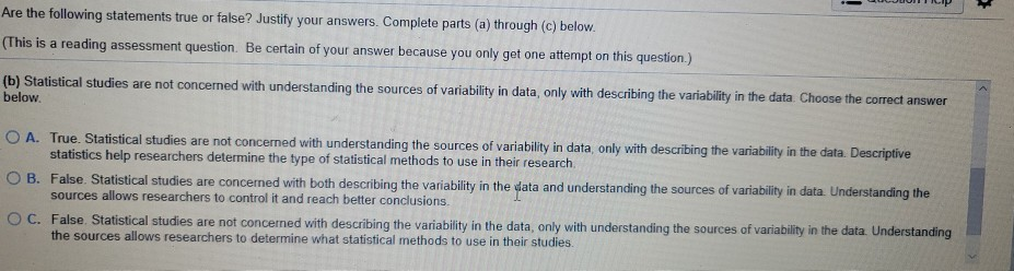 Solved Are the following statements true or false? Justify | Chegg.com