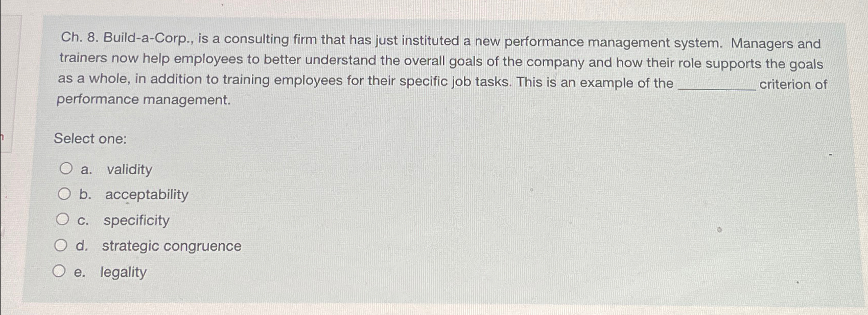 Solved Ch. 8. ﻿Build-a-Corp., is a consulting firm that has | Chegg.com