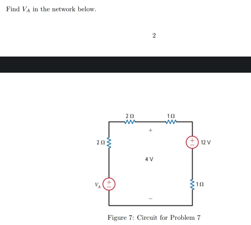 Solved Find VA ﻿in the network below.2 | Chegg.com