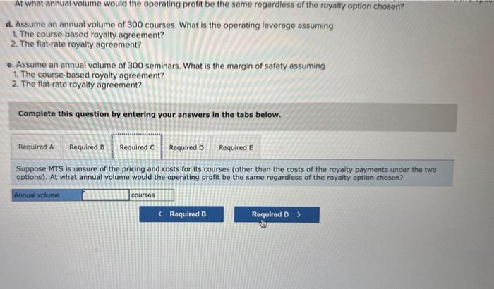 Solved Problem 3-62 (Static) CVP, Operating Leverage, and | Chegg.com