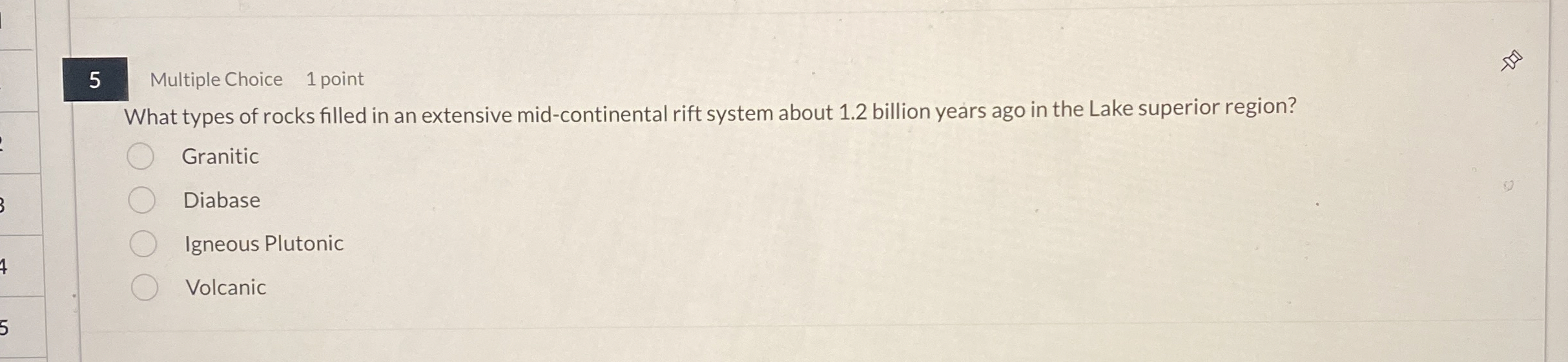 Solved 5Multiple Choice1 ﻿pointWhat types of rocks filled in | Chegg.com