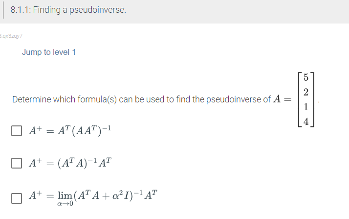 Solved 8.qx3zqy7Jump to level 1Determine which formula(s) | Chegg.com Solved 8.qx3zqy7Jump to level 1Determine which formula(s) | Chegg.com