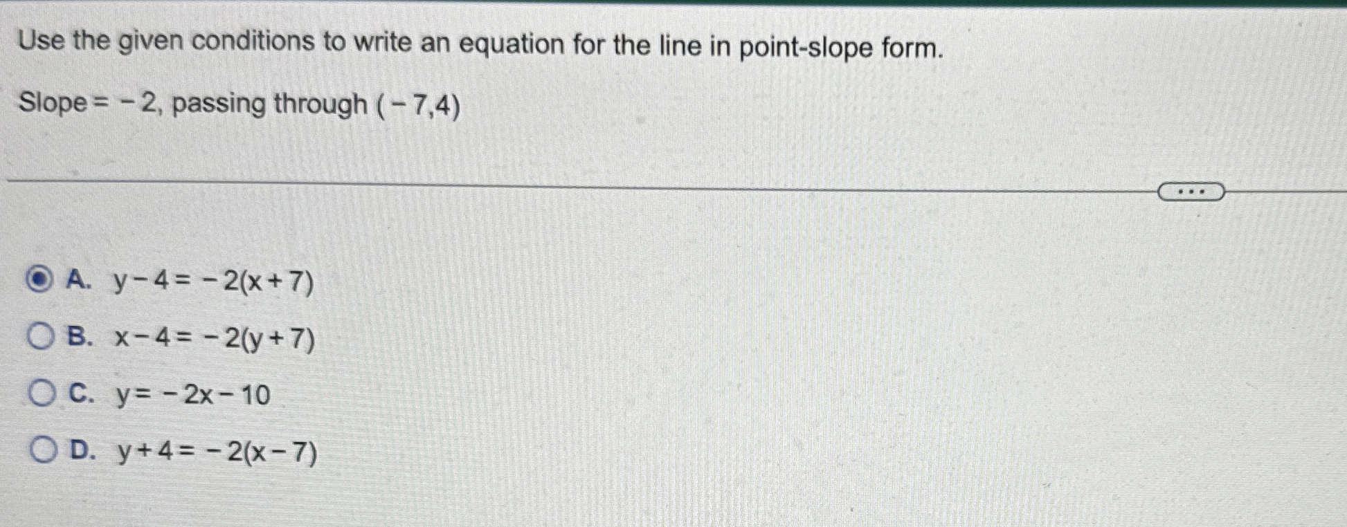Solved Use the given conditions to write an equation for the | Chegg.com