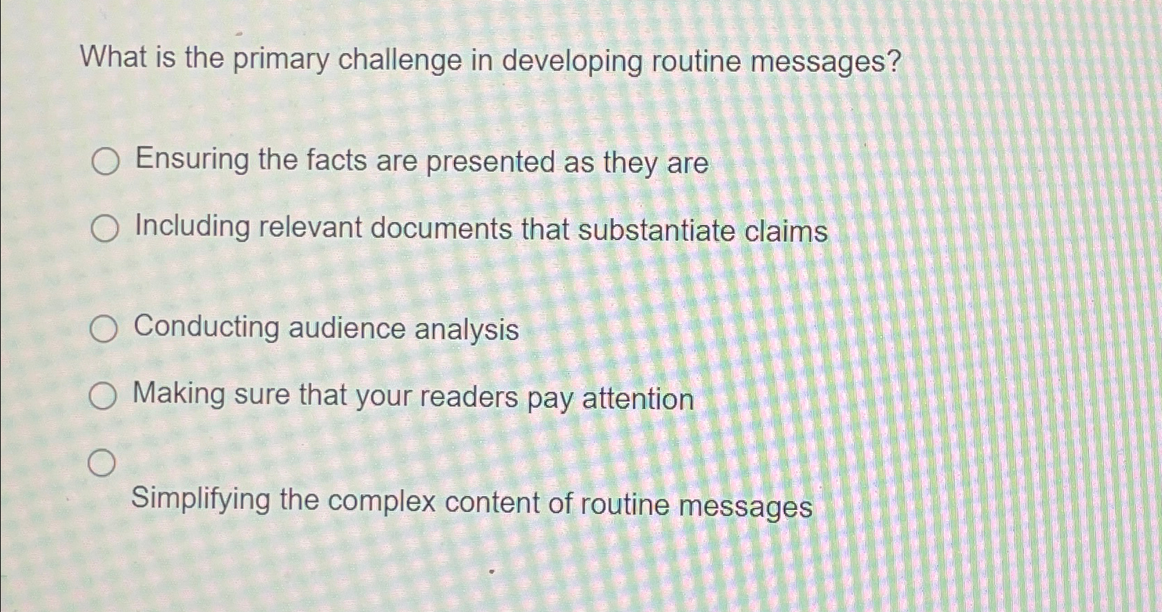 Solved What is the primary challenge in developing routine | Chegg.com
