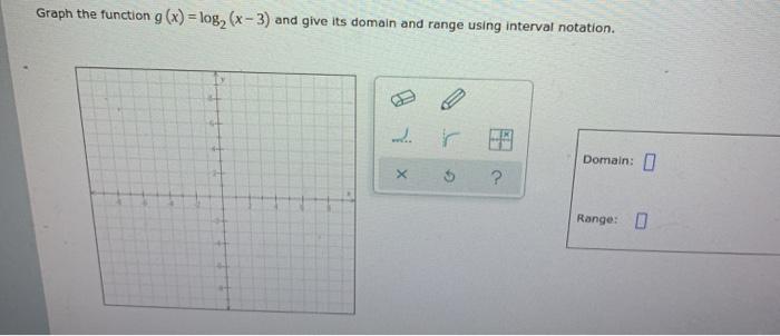 Solved Graph the function g(x) = log2 (x-3) and give its | Chegg.com