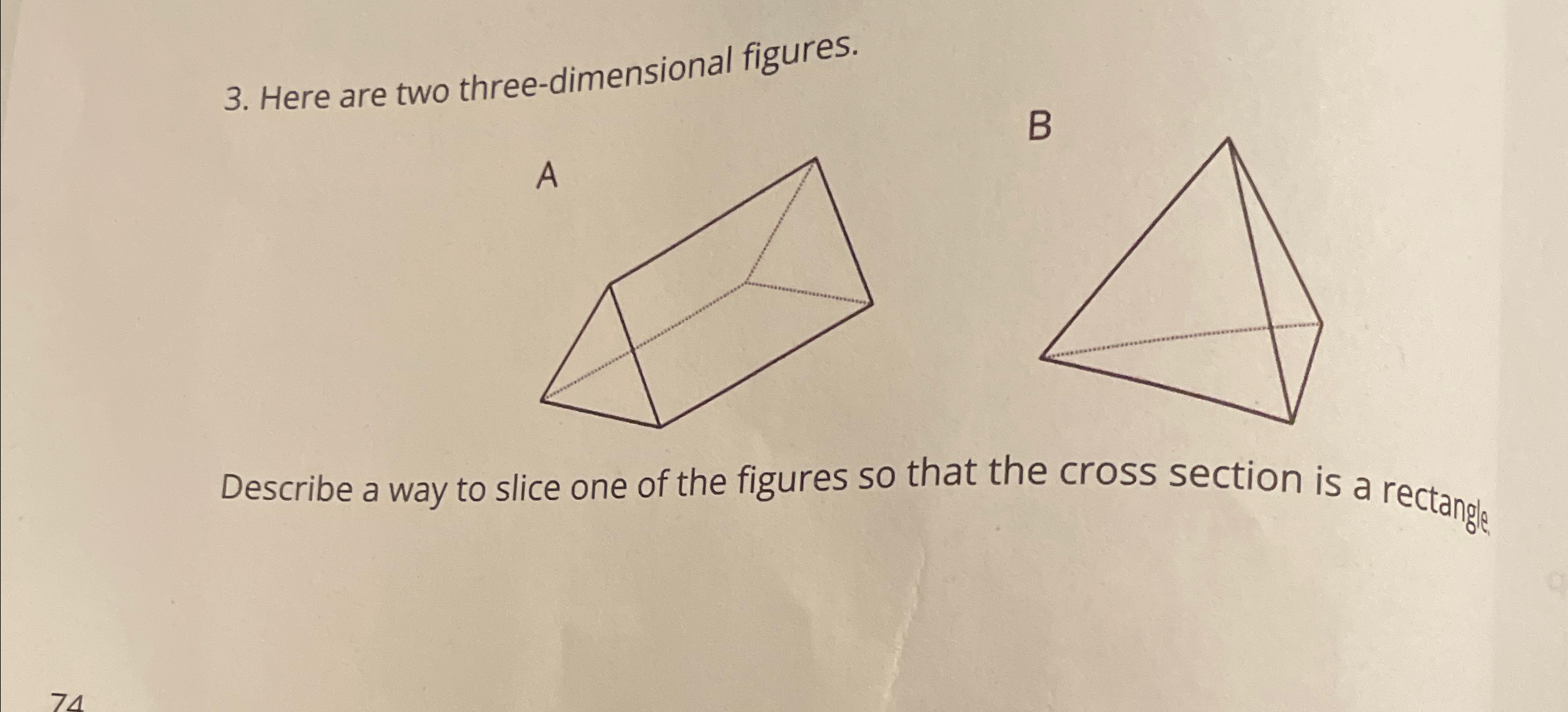 Solved Here are two three-dimensional figures.Describe a way | Chegg.com