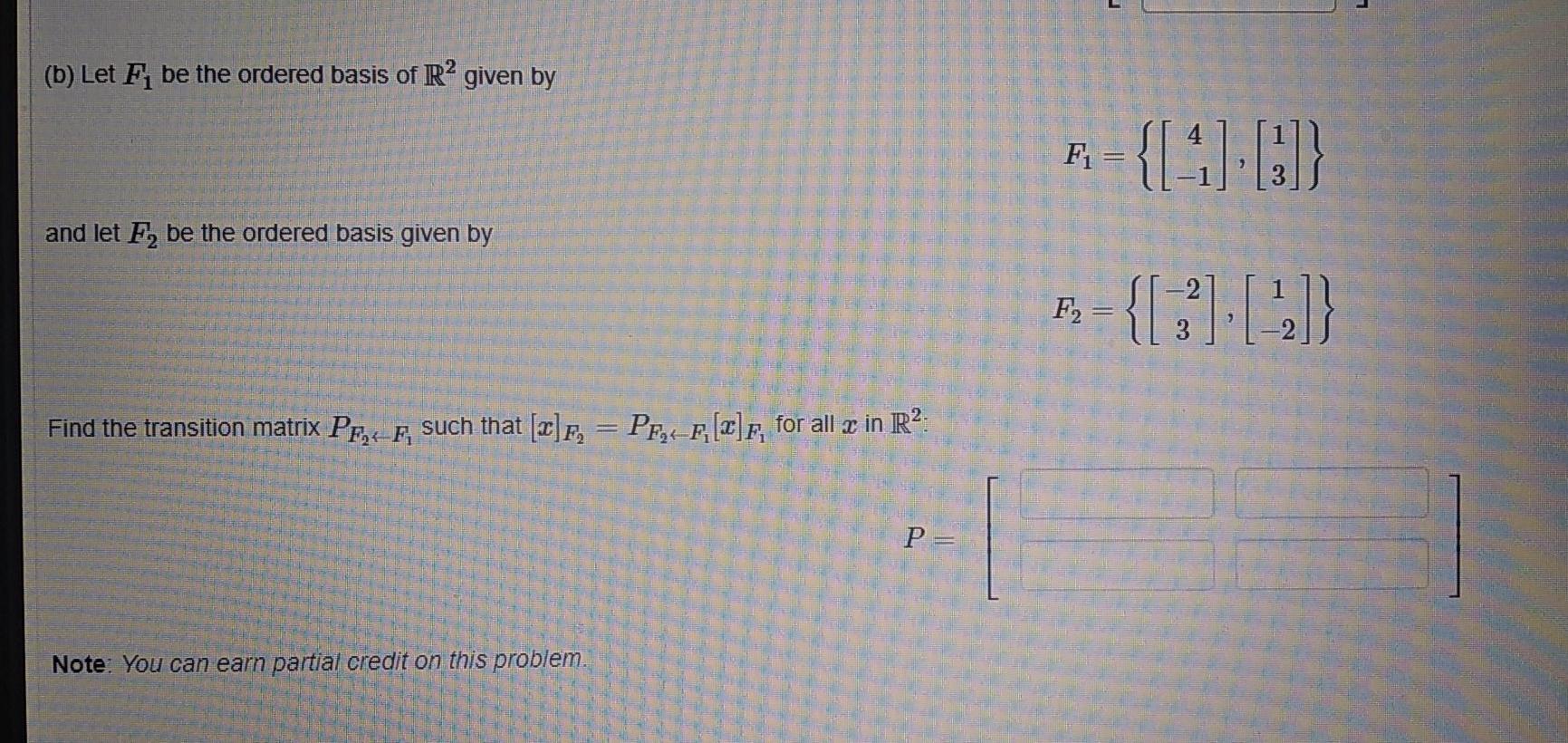Solved Problem 2. (42 points) (a) Find the coordinate vector | Chegg.com Solved Problem 2. (42 points) (a) Find the coordinate vector | Chegg.com