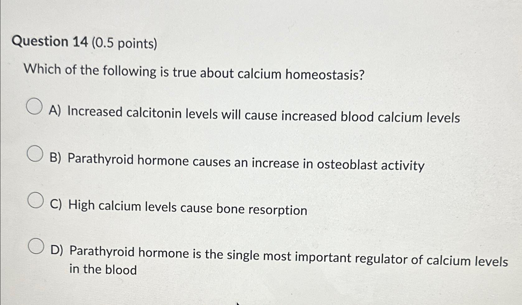 Solved Question 14 ( 0.5 ﻿points)Which of the following is | Chegg.com