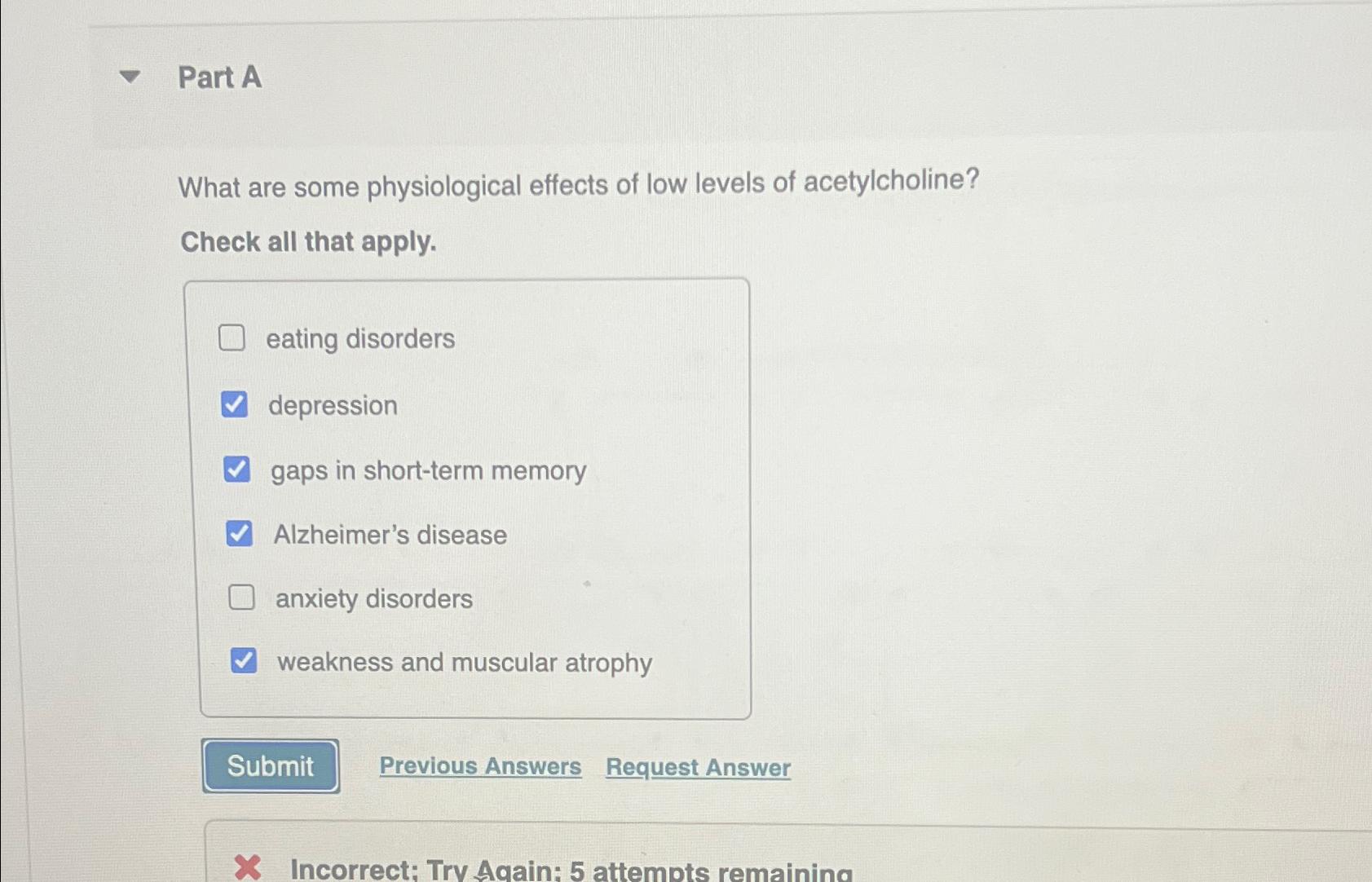 Part AWhat are some physiological effects of low | Chegg.com