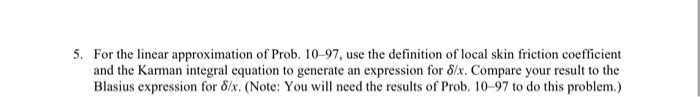 5. For the linear approximation of Prob. 10-97, use | Chegg.com
