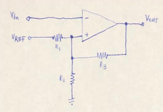 Solved The circuit shown is a simple Schmitt Trigger. This | Chegg.com