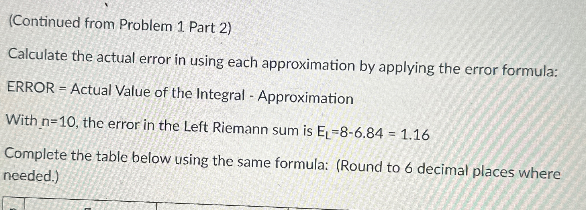 (Continued from Problem 1 ﻿Part 2)Calculate the | Chegg.com