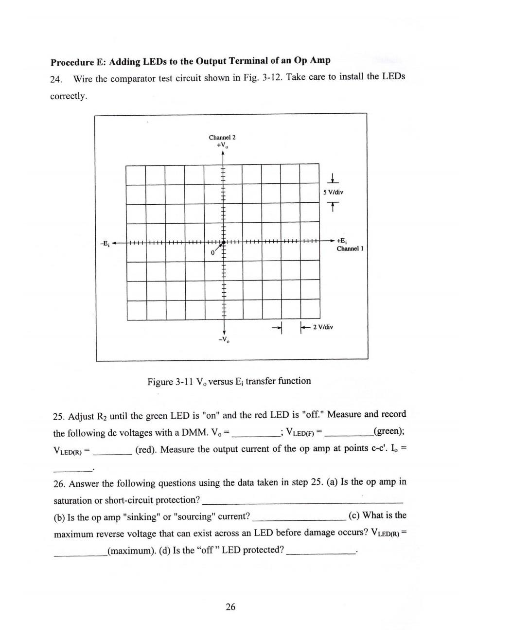 Solved Procedure E: Adding LEDs to the Output Terminal of an | Chegg.com