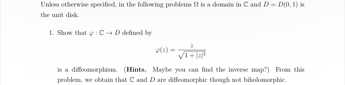 Solved Unless otherwise specified, in the following problems | Chegg.com